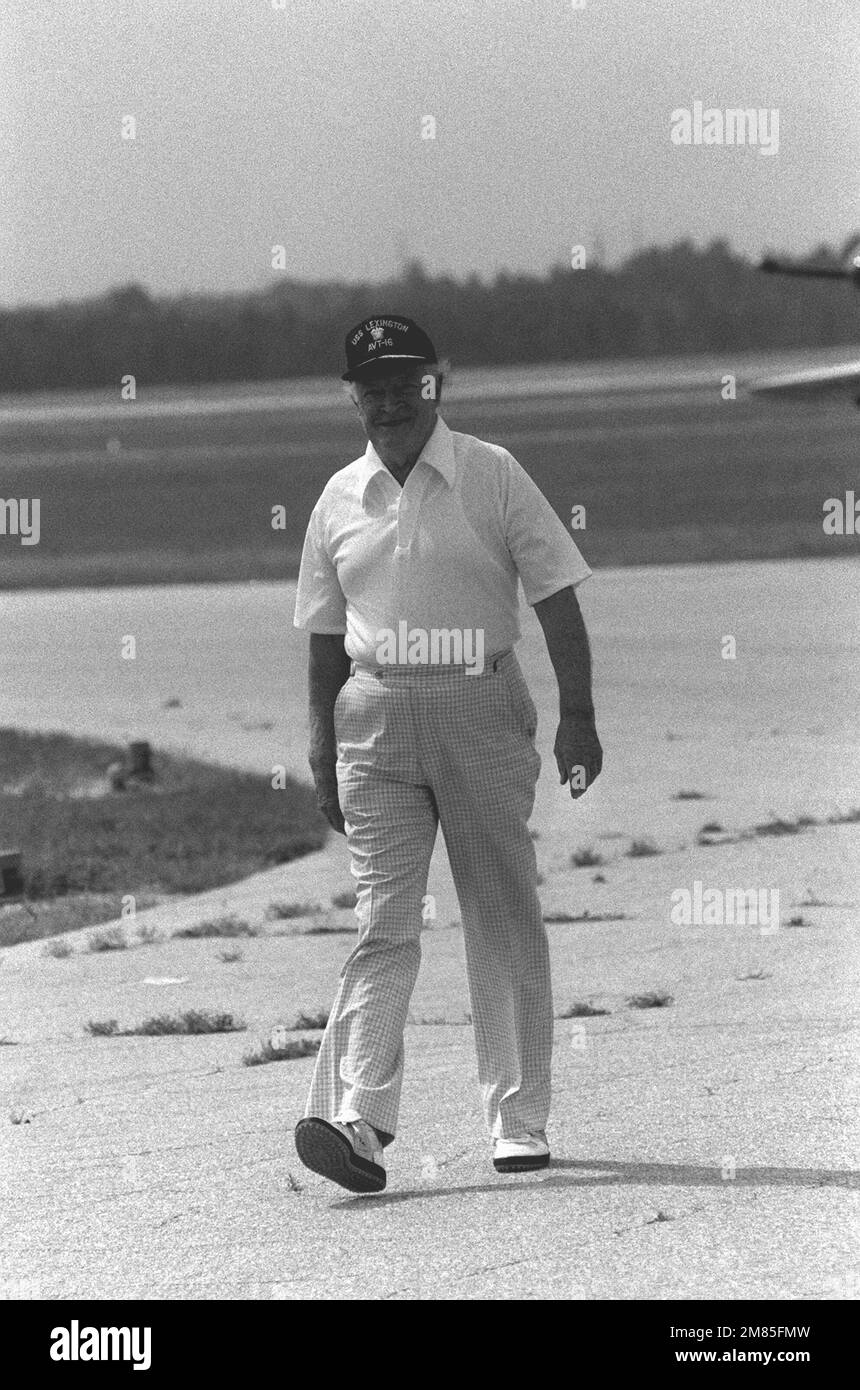 Bob Hope attends an air show held during the celebration of the 75th ...