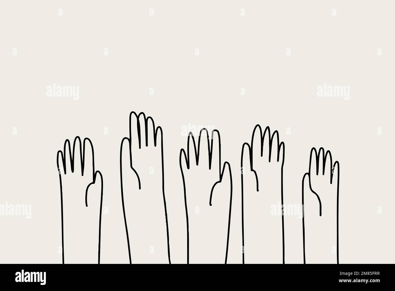 Right Hand Reaching Up Drawing