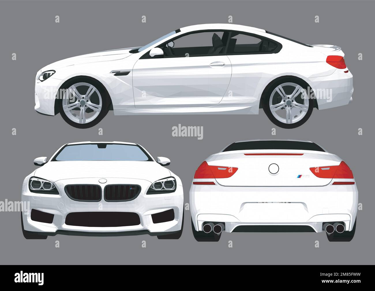 detailed custom car cartoon vector illustration Stock Vector Image ...