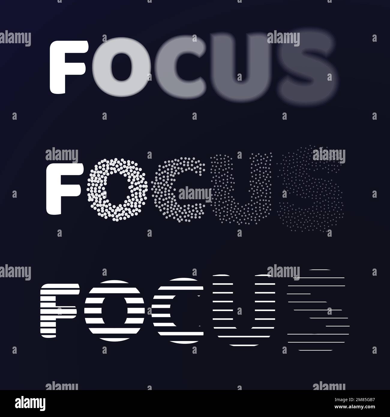 Focus words with blur effects Stock Vector Image & Art - Alamy