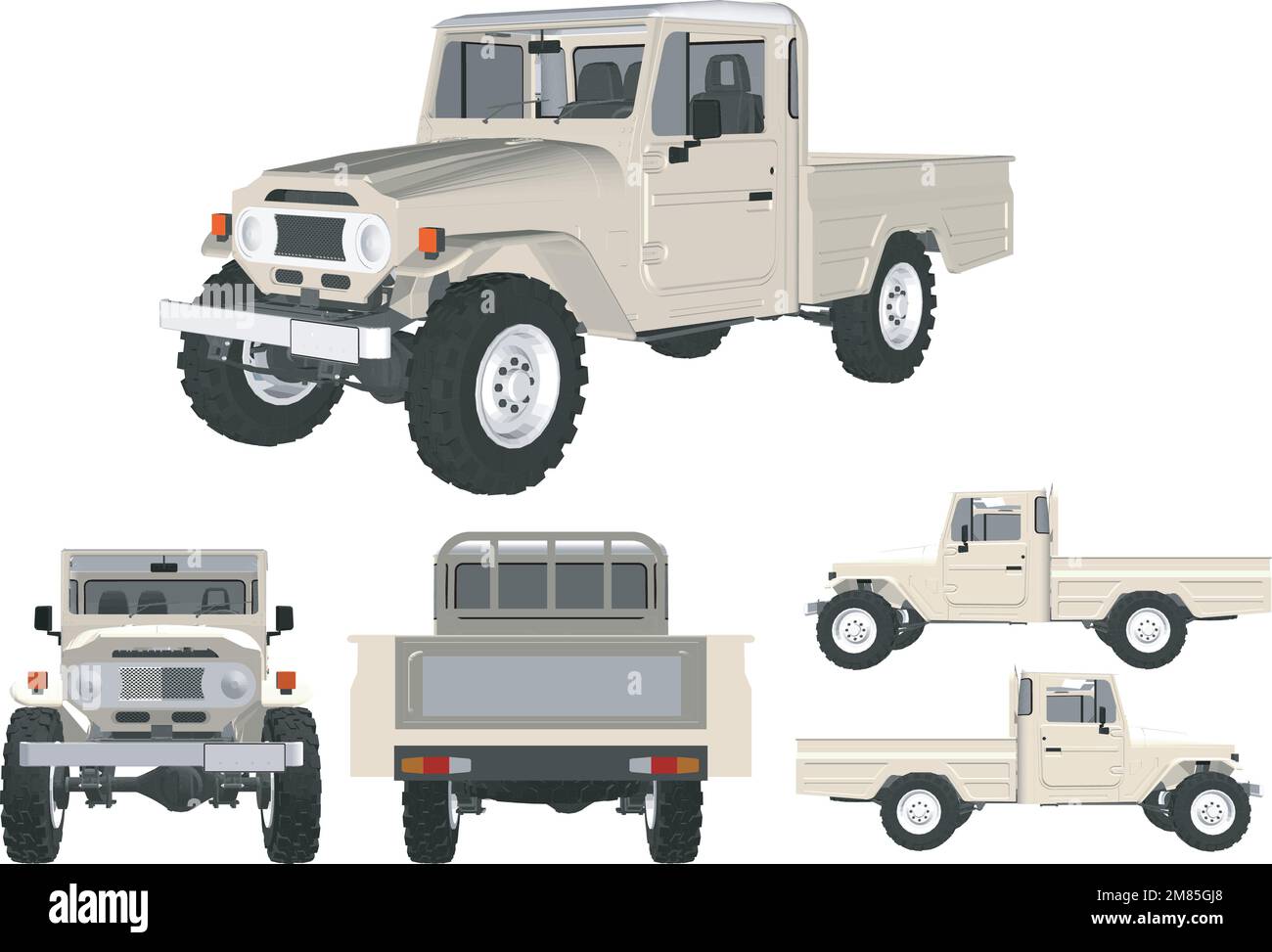 Sedan Car Isolated (side view). 3D rendering Stock Vector Image & Art ...