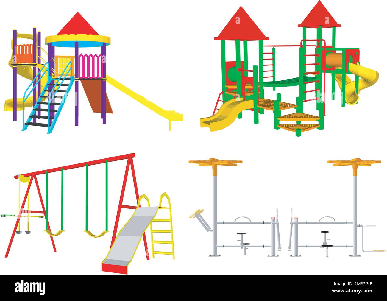 Playground slide ladder slide Stock Vector Images - Alamy