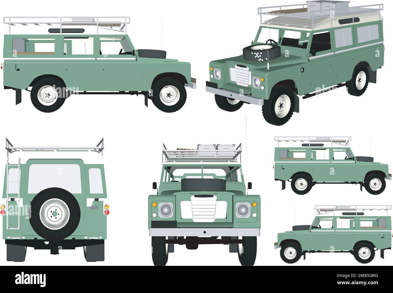 Sedan Car Isolated (side view). 3D rendering Stock Vector Image & Art ...