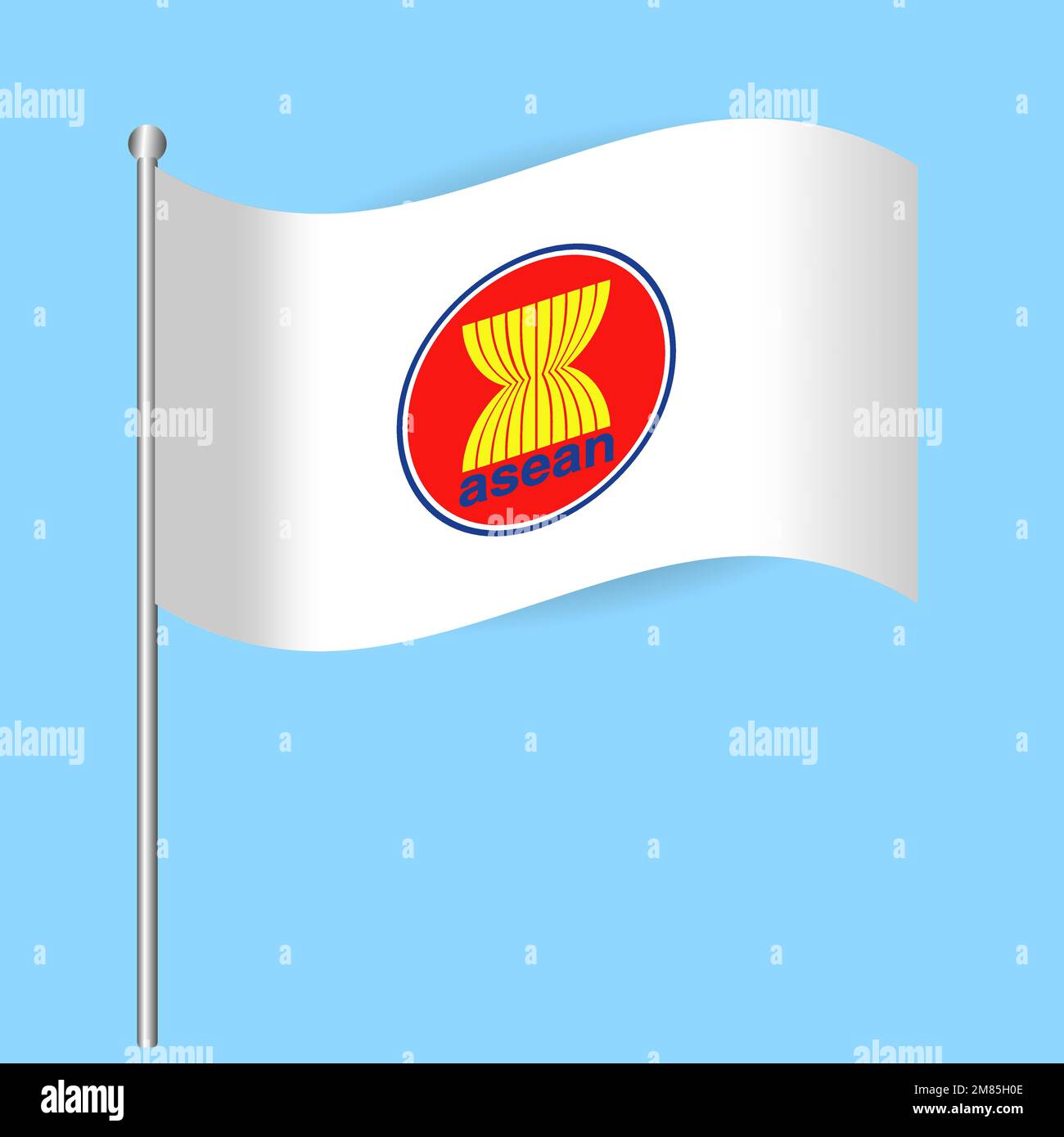 Asean Economic Community flag symbols. Vector illustration Stock Vector ...