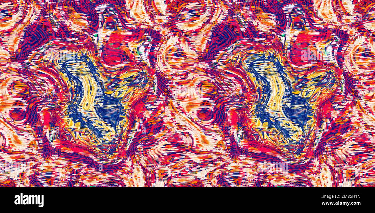 Vibrant pink distortion border. Bright colorful kitsch banner for fluid ...