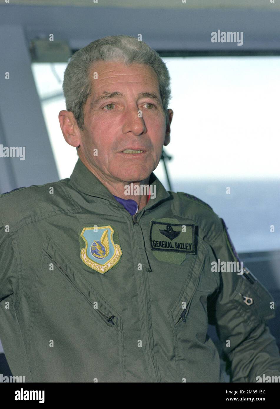 GEN. Robert W. Bazley, commander in chief, Pacific Air Forces, visits ...