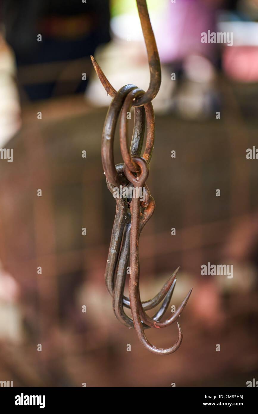 Slaughterhouse hooks hi-res stock photography and images - Alamy