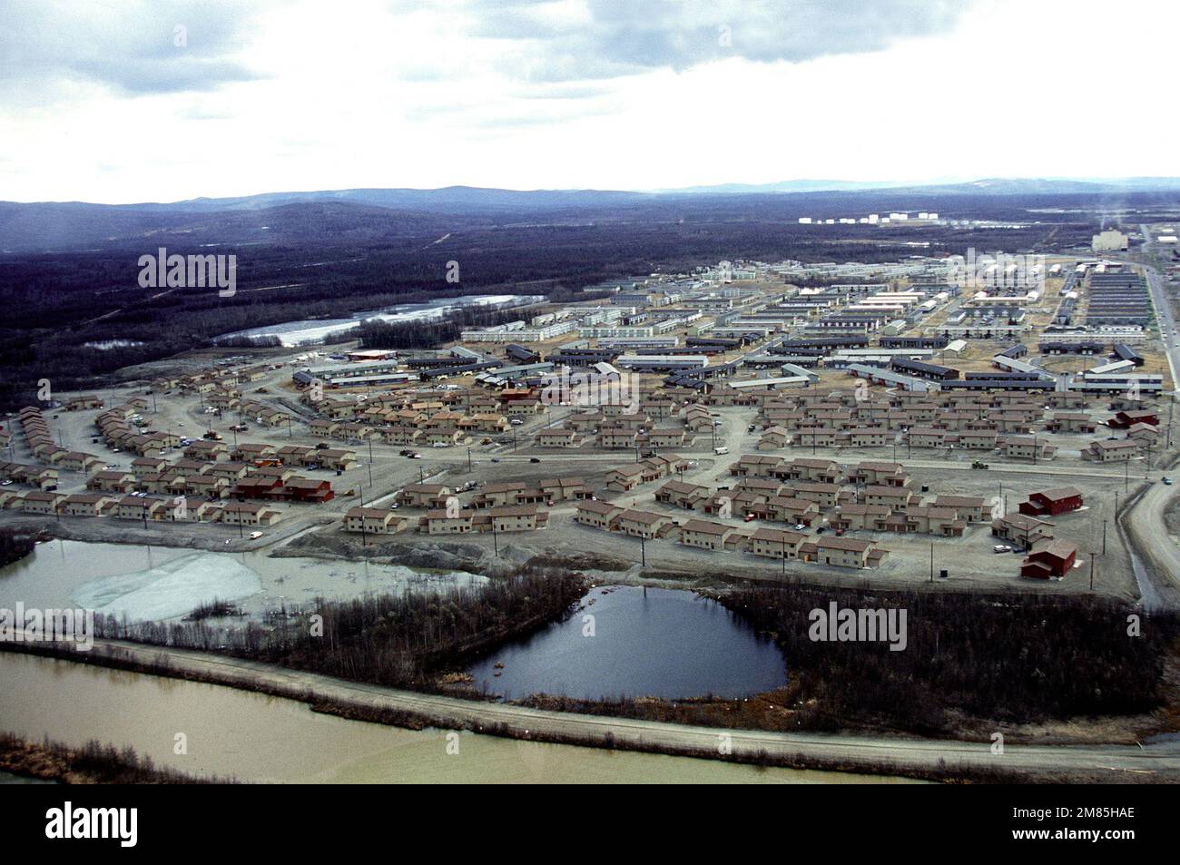 An aerial view of base facilities. Base: Eielson Air Force Base State ...