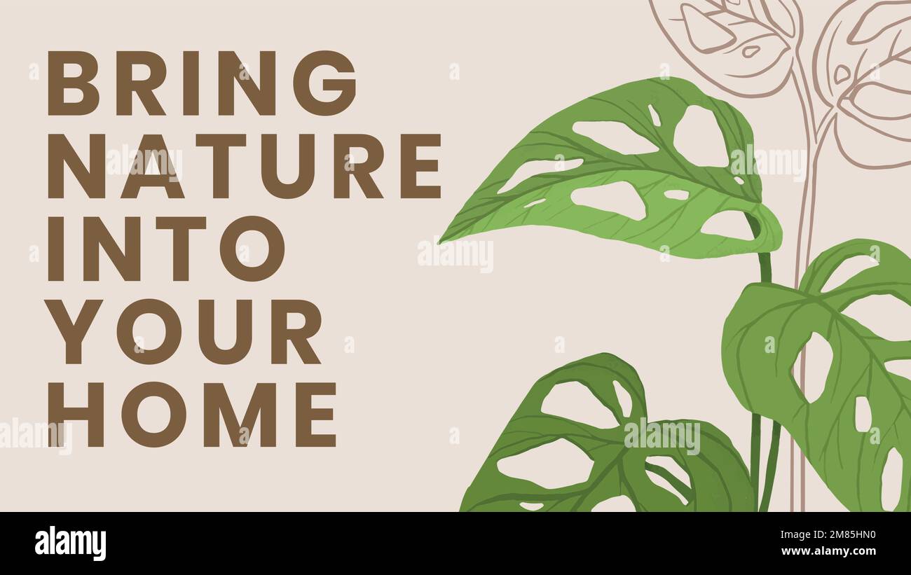 Bring nature into your home Stock Vector Images - Alamy