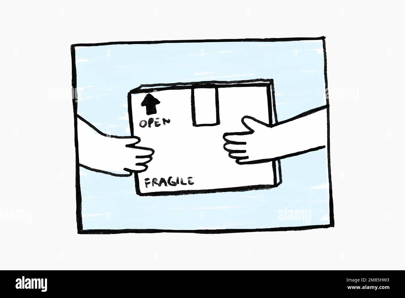 Delivery shopping hand drawn Cut Out Stock Images & Pictures - Alamy