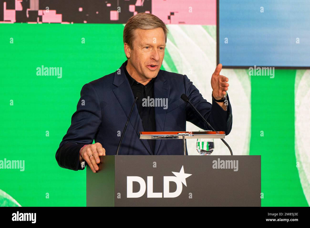 Munich, Germany. 12th Jan, 2023. Oliver Zipse, CEO of BMW AG, speaks at ...