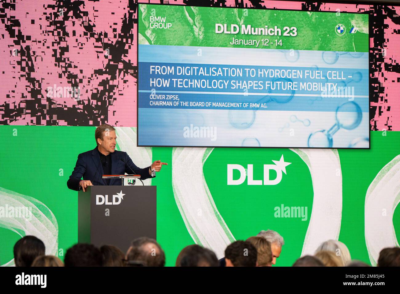 Munich, Germany. 12th Jan, 2023. Oliver Zipse, CEO of BMW AG, speaks at ...