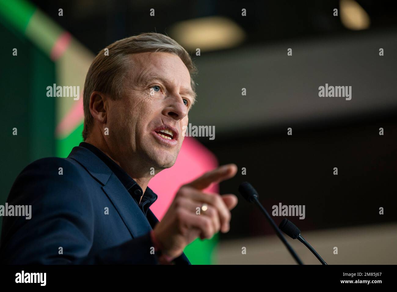Munich, Germany. 12th Jan, 2023. Oliver Zipse, CEO of BMW AG, speaks at ...