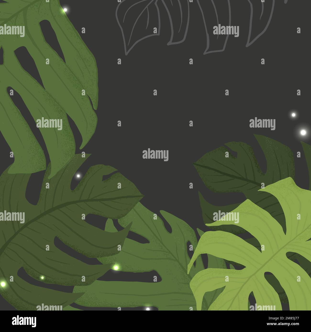 Monstera background vector botanical illustration Stock Vector Image ...