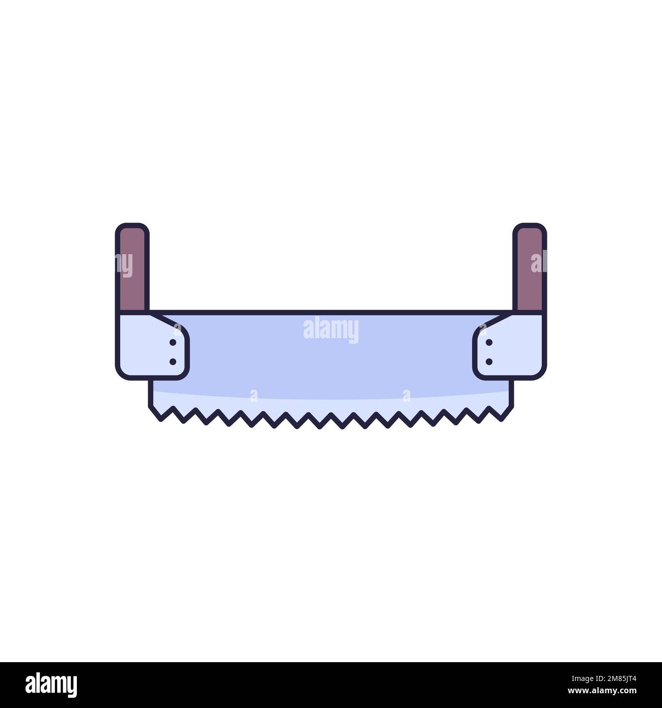 Two man saw illustration Cut Out Stock Images & Pictures - Alamy