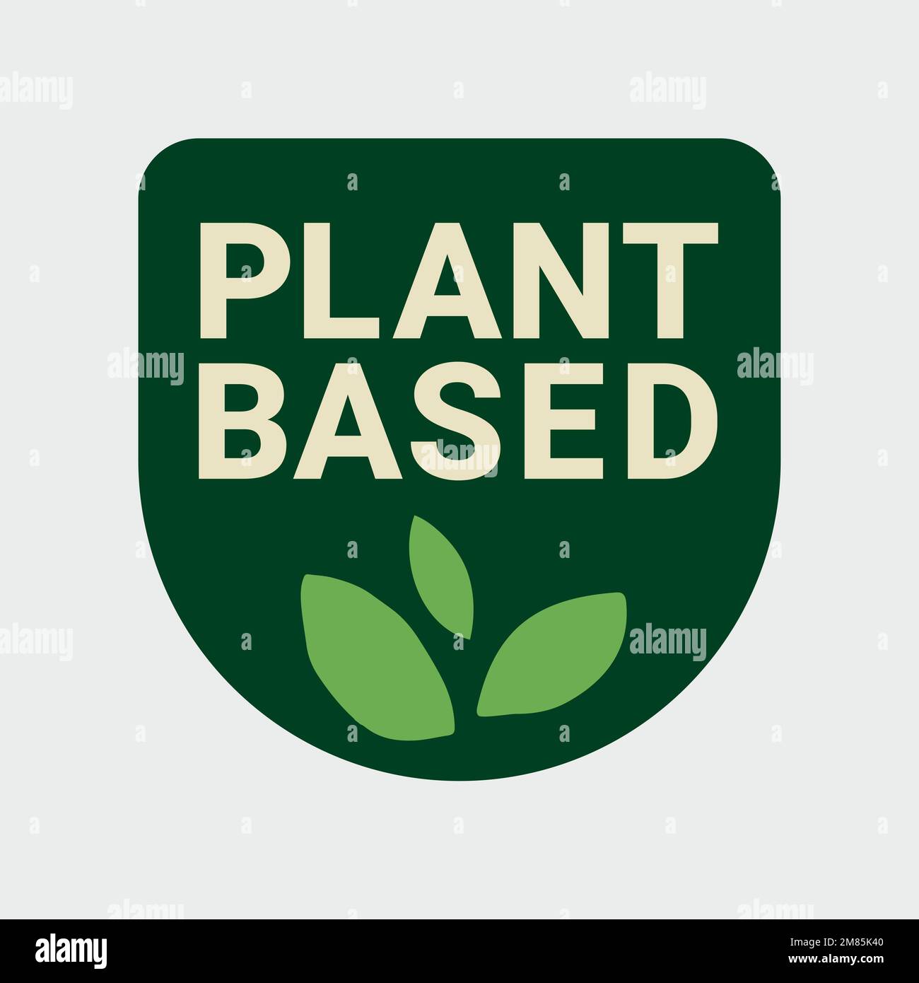 Plant based business logo vector food packaging sticker Stock Vector ...