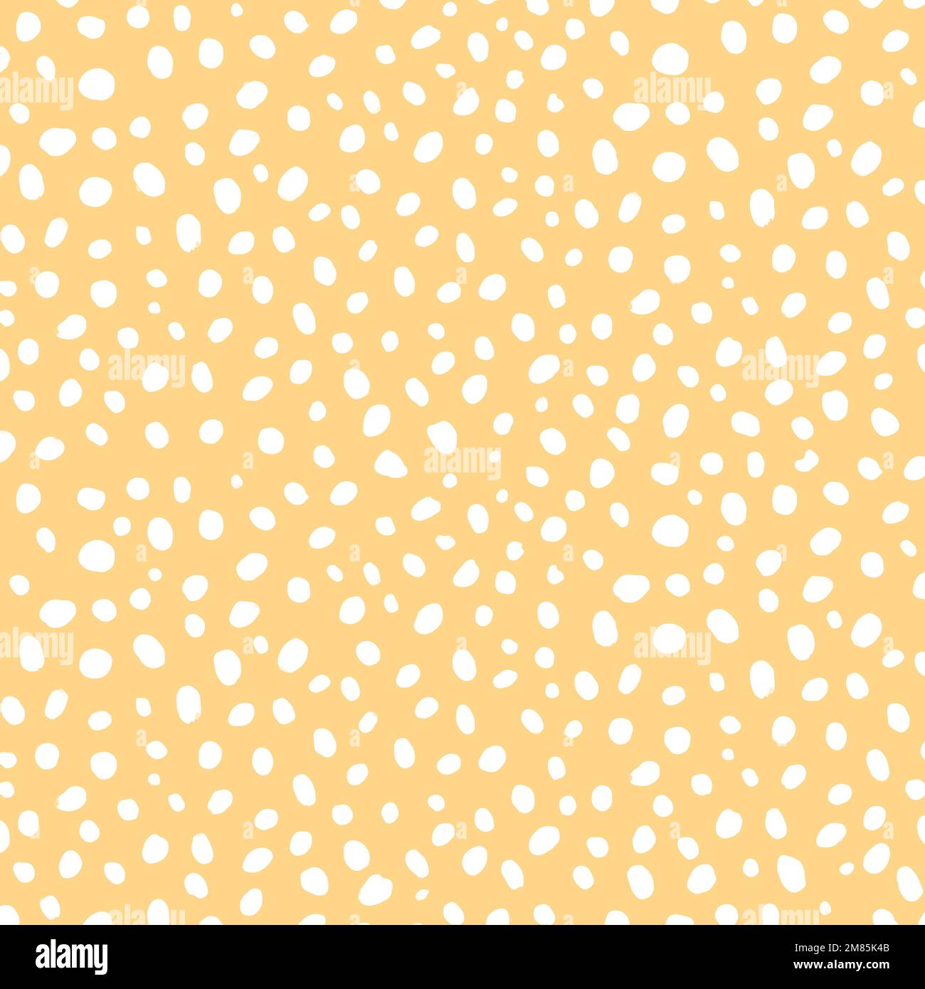 Yellow background vector with white dot patterns Stock Vector Image ...
