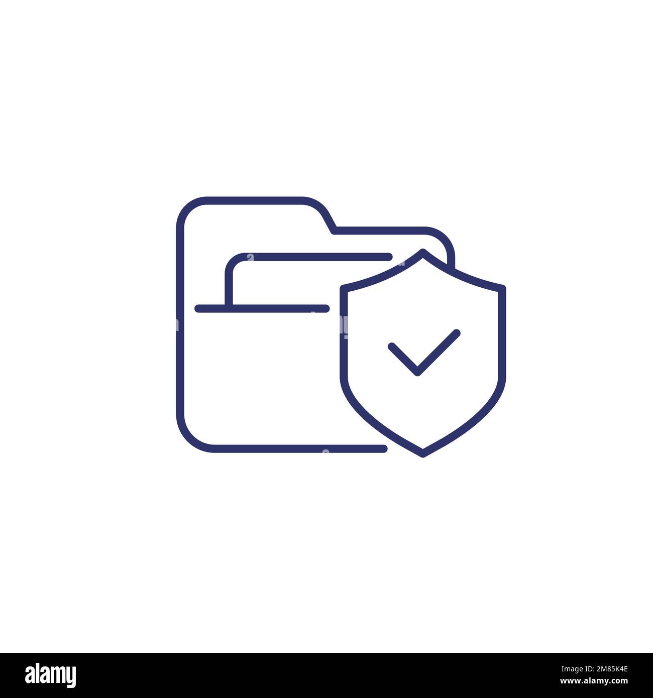 Secure data folder line Cut Out Stock Images & Pictures - Alamy