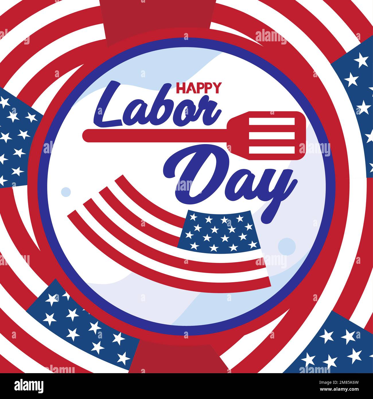 Colored labor day poster with label and text Vector Stock Vector Image ...