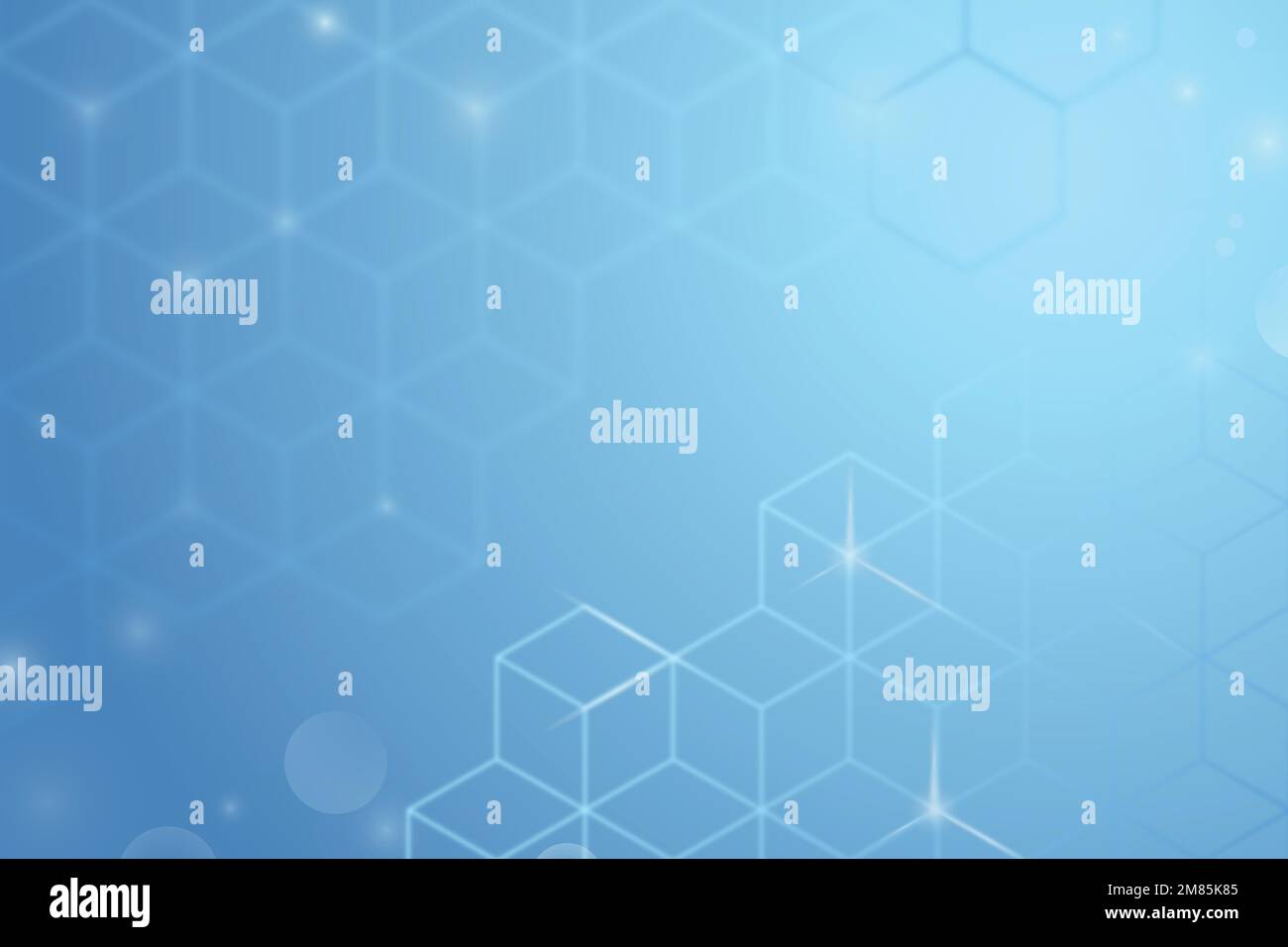 Digital background vector in blue color with cube patterns Stock Vector Image & Art - Alamy