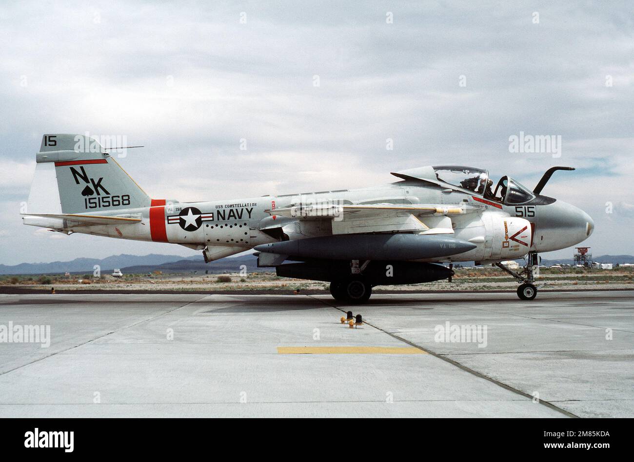 A right side view of an Attack Squadron 196 (VA-196) KA-6D Intruder ...