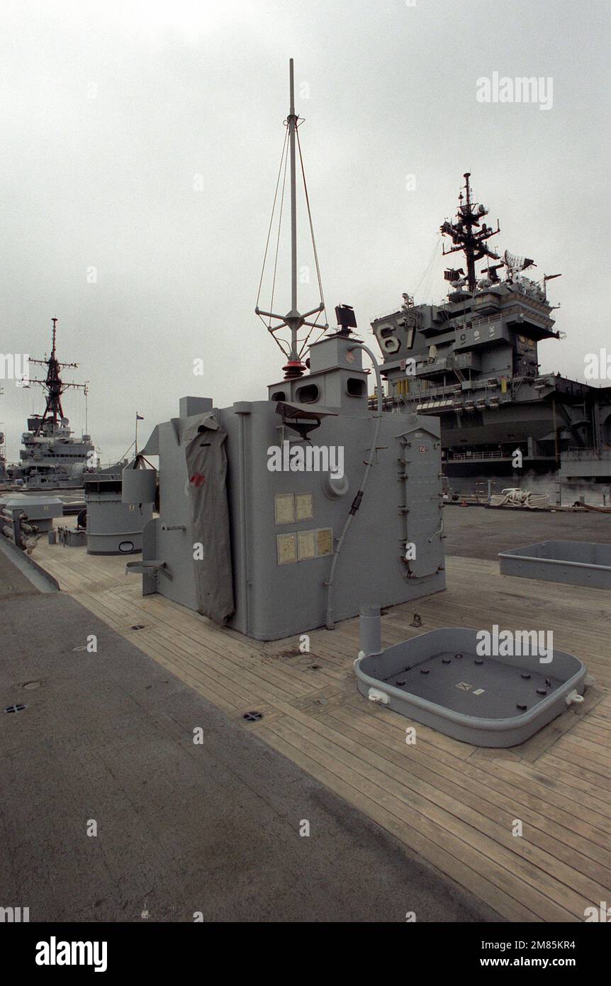 The aviation service center on the battleship USS IOWA (BB-61). Base ...