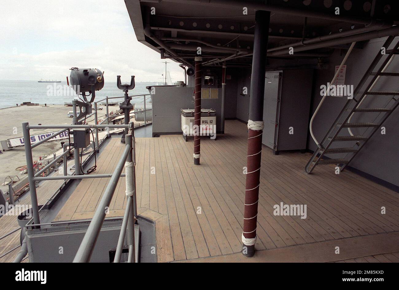 The port 03 level signal bridge area on the battleship USS IOWA (BB-61 ...