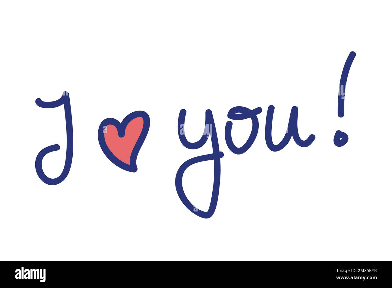 I love you red lettering text with red heart Stock Vector Image & Art ...