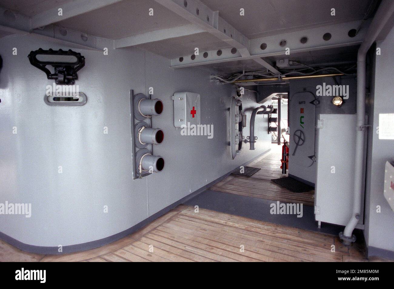 The starboard signal bridge area, 03 level, frames 96-97, on the ...