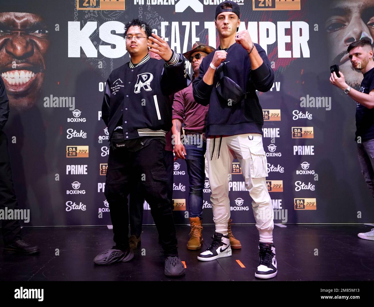 Salt Papi (left) and Josh Brueckner during a press conference at ...