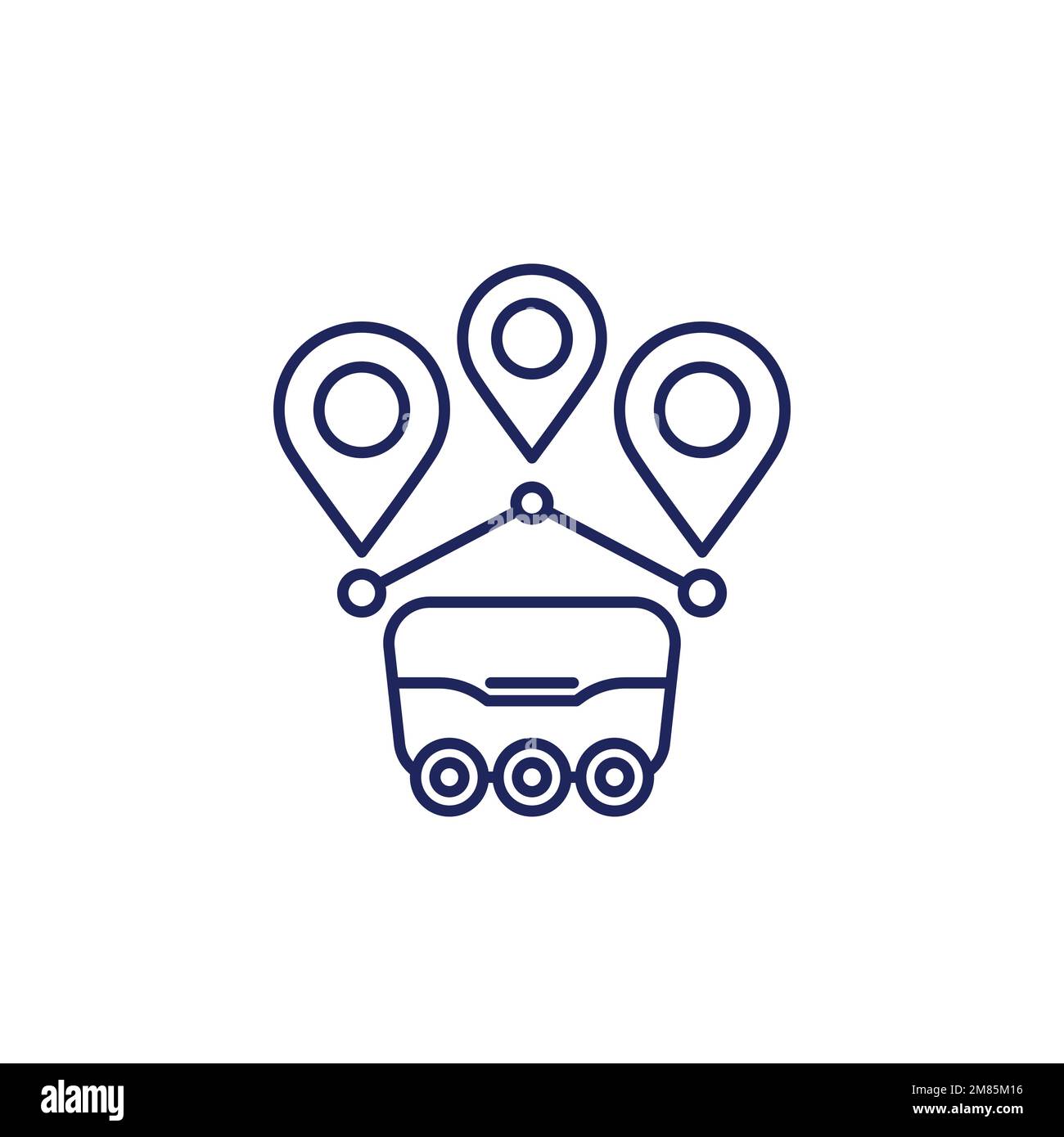 delivery robot icon, line vector Stock Vector Image & Art - Alamy