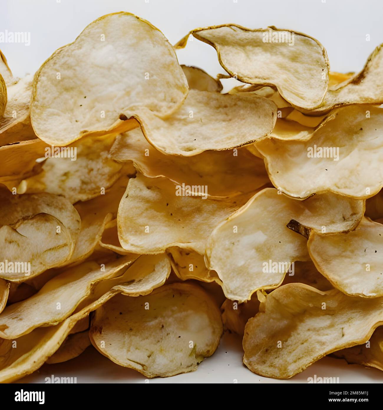 nice heap of potato chips airy and crunchy Stock Photo - Alamy
