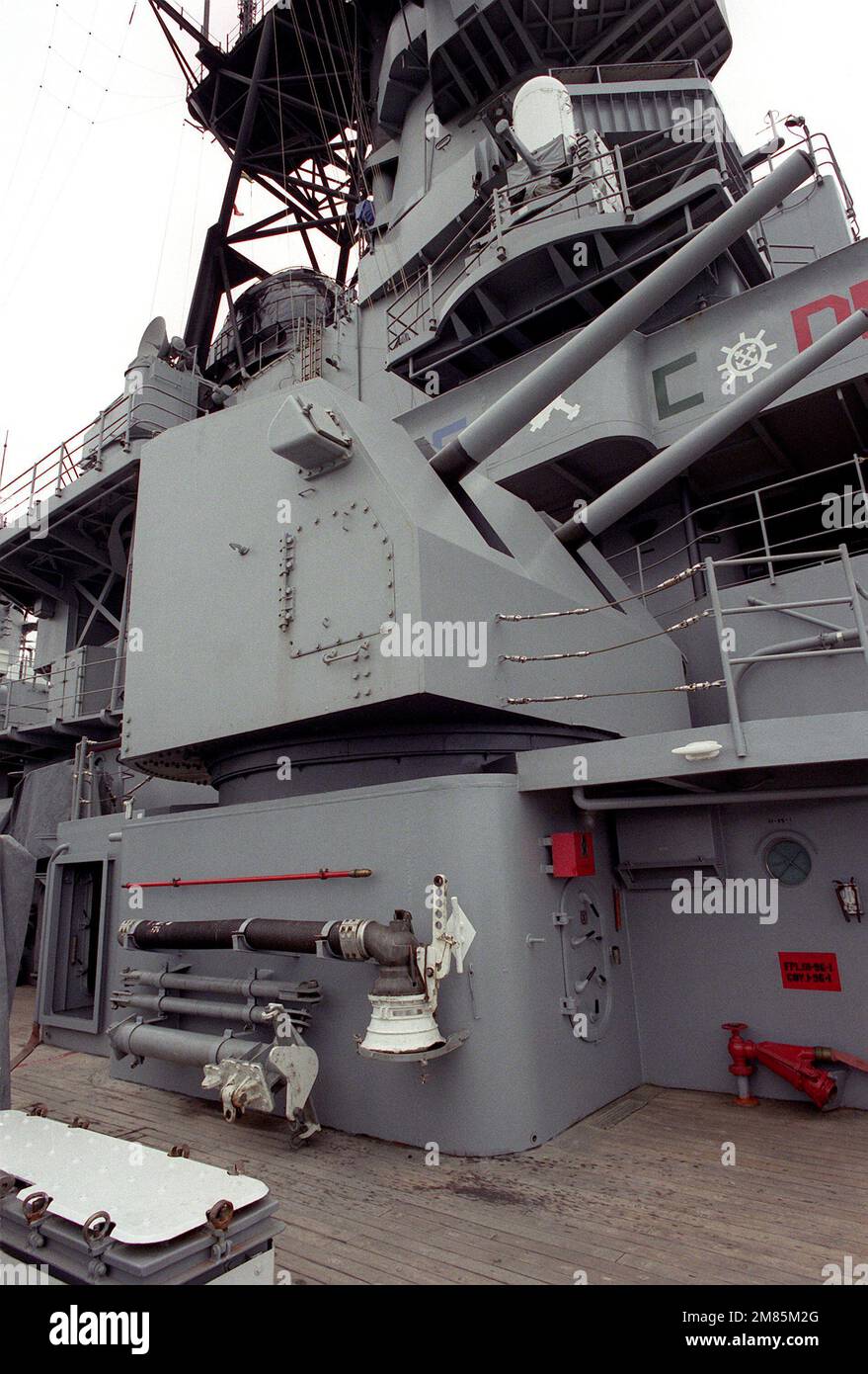 The starboard mount No. 51 Mark 28 5-inch/38-caliber gun and the mount ...
