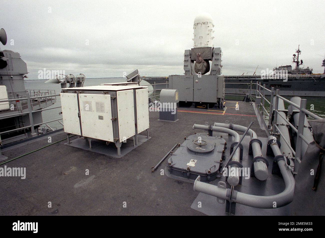 The mount No. 23 Mark 16 20mm/76-caliber Phalanx close in weapons ...
