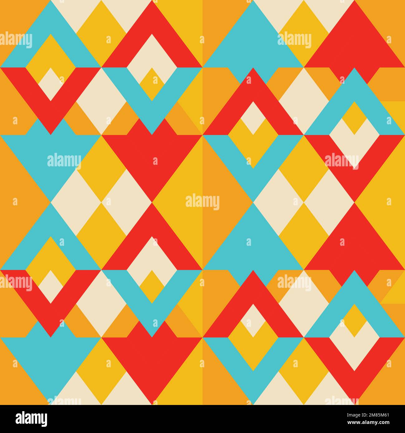 Contemporary Geometric Seamless Surface Pattern Design Repeated Triangles And Diamond Motif