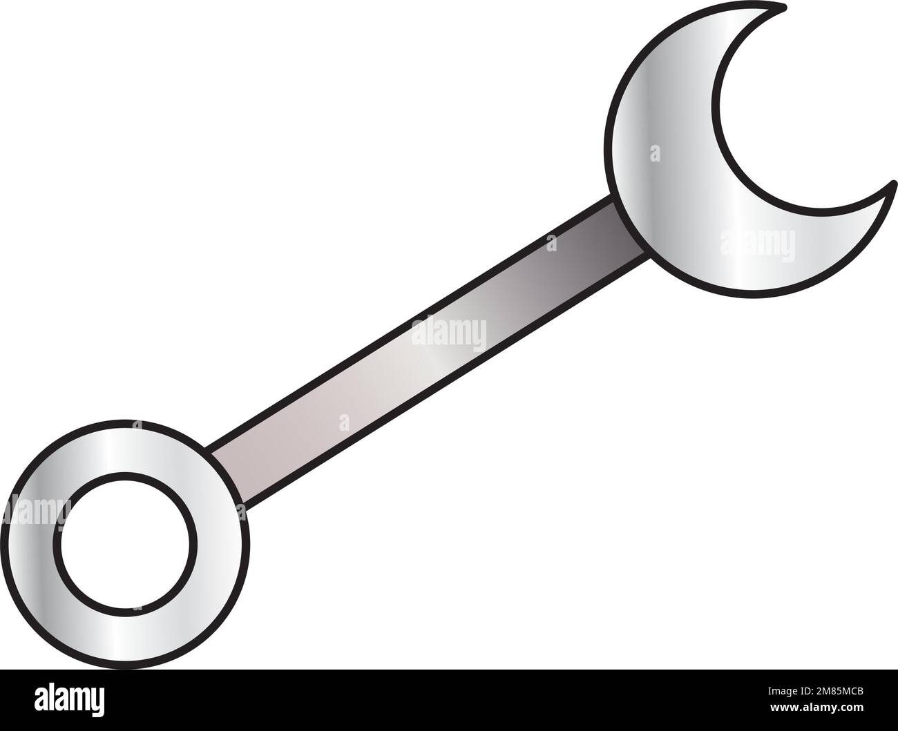 Isolated grey wrench key tool icon Vector Stock Vector Image & Art - Alamy