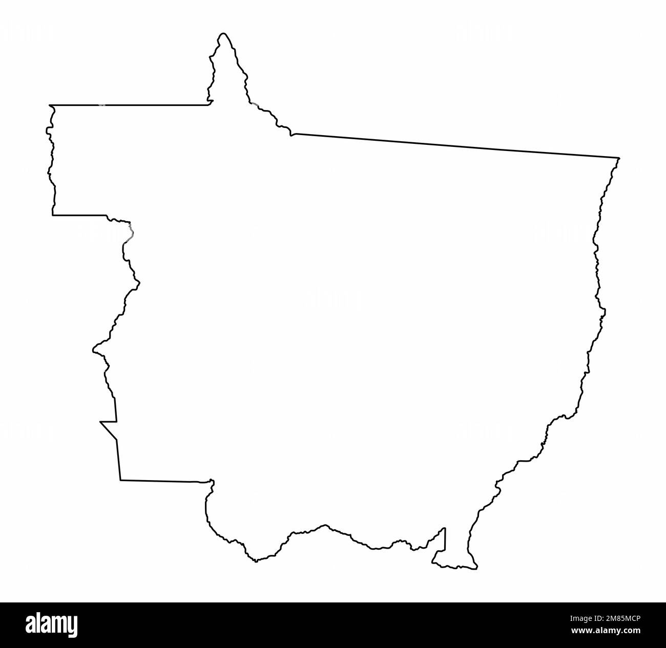 Mato Grosso State outline map isolated on white background, Brazil Stock Vector Image & Art - Alamy