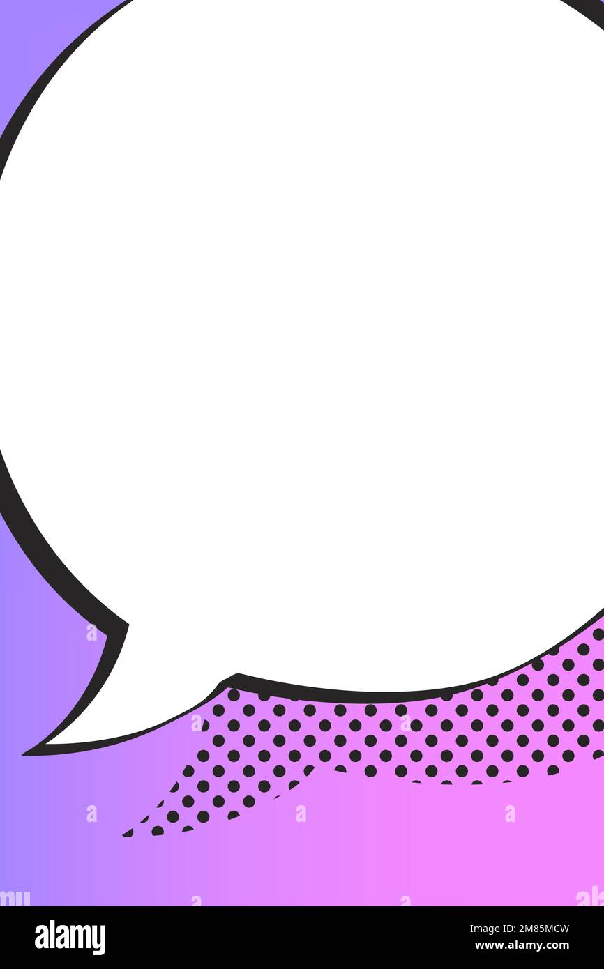 Background Vector Comic Speech Bubble Cartoon Halftone Style Stock