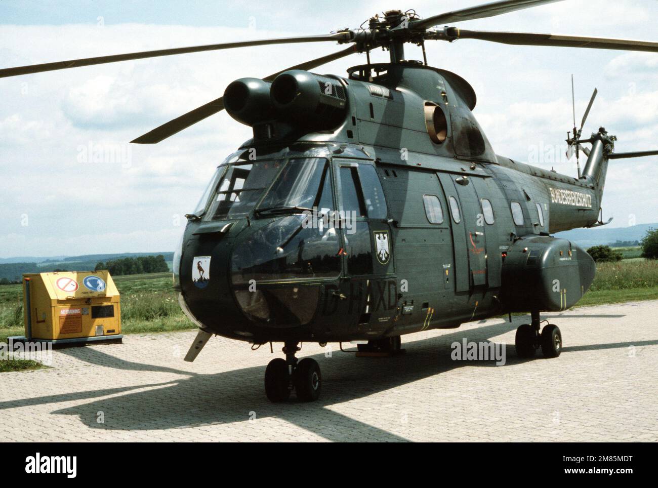 A left front view of a West German Bundesgrenzschutz (border patrol ...
