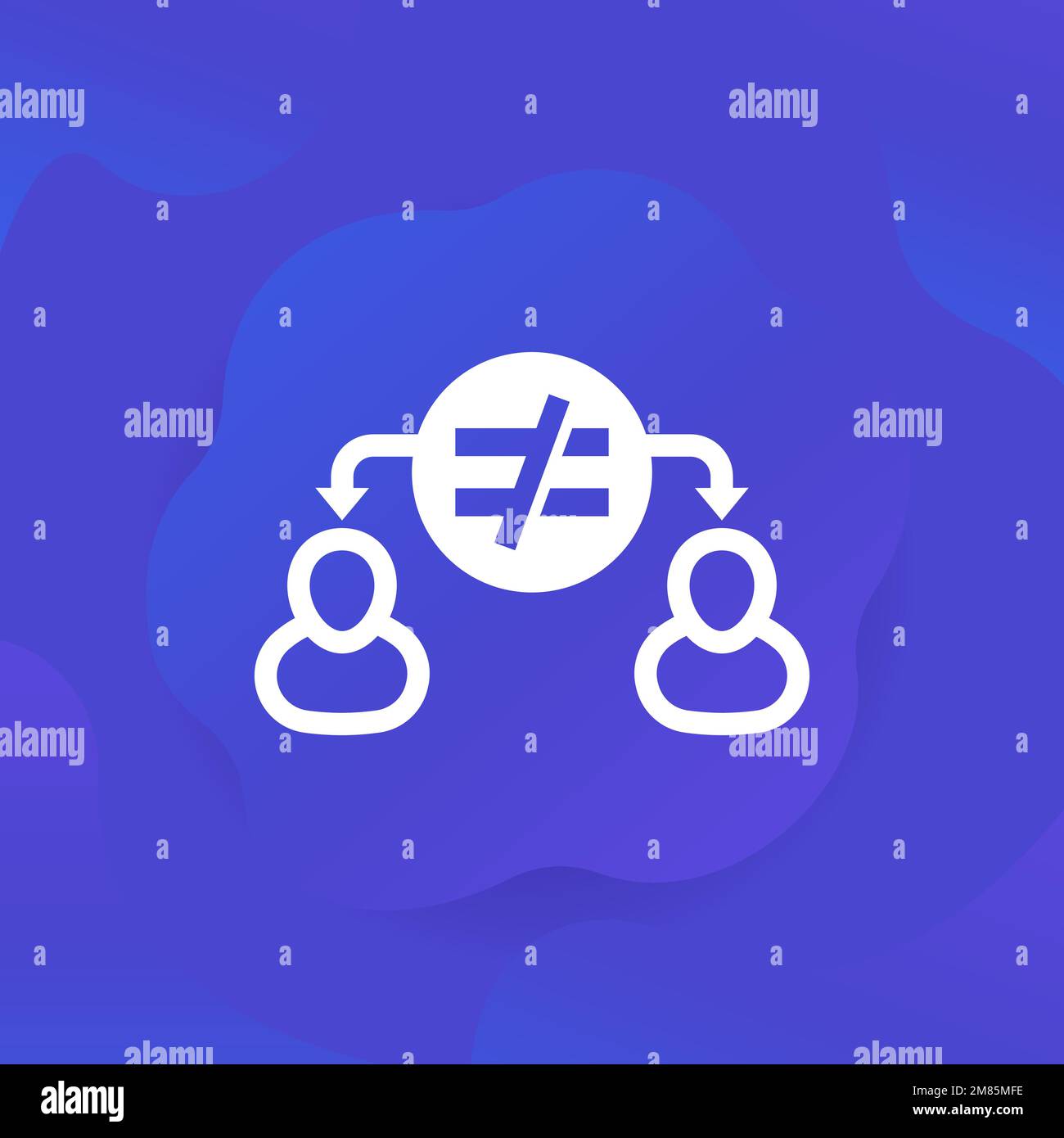 Two people equality symbol Stock Vector Images - Alamy