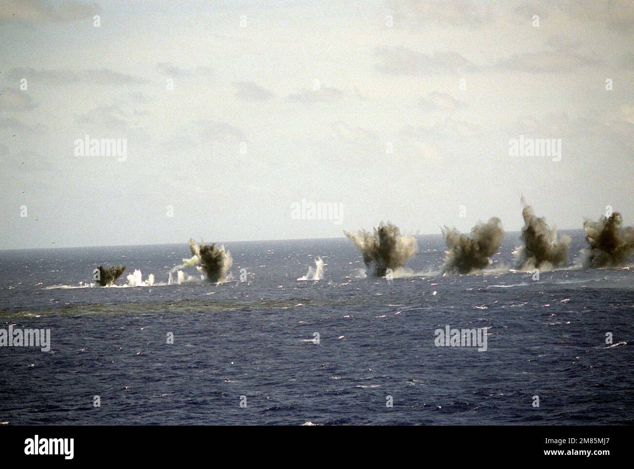 Ordnance dropped by aircraft from the nuclear-powered aircraft carrier ...