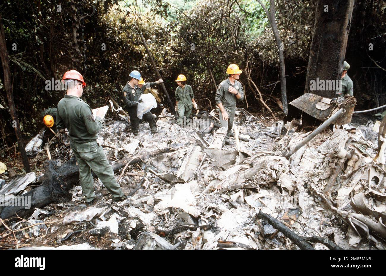 Air Force personnel and investigators from Strategic Air Command sift ...
