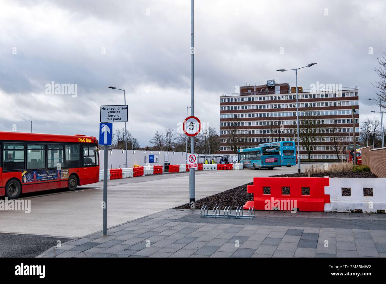 Temporary bus station crewe hi-res stock photography and images - Alamy