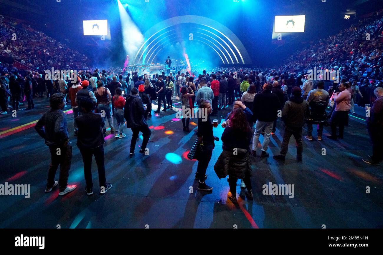 Concert goers at an Arcade Fire concert in Montreal Stock Photo - Alamy