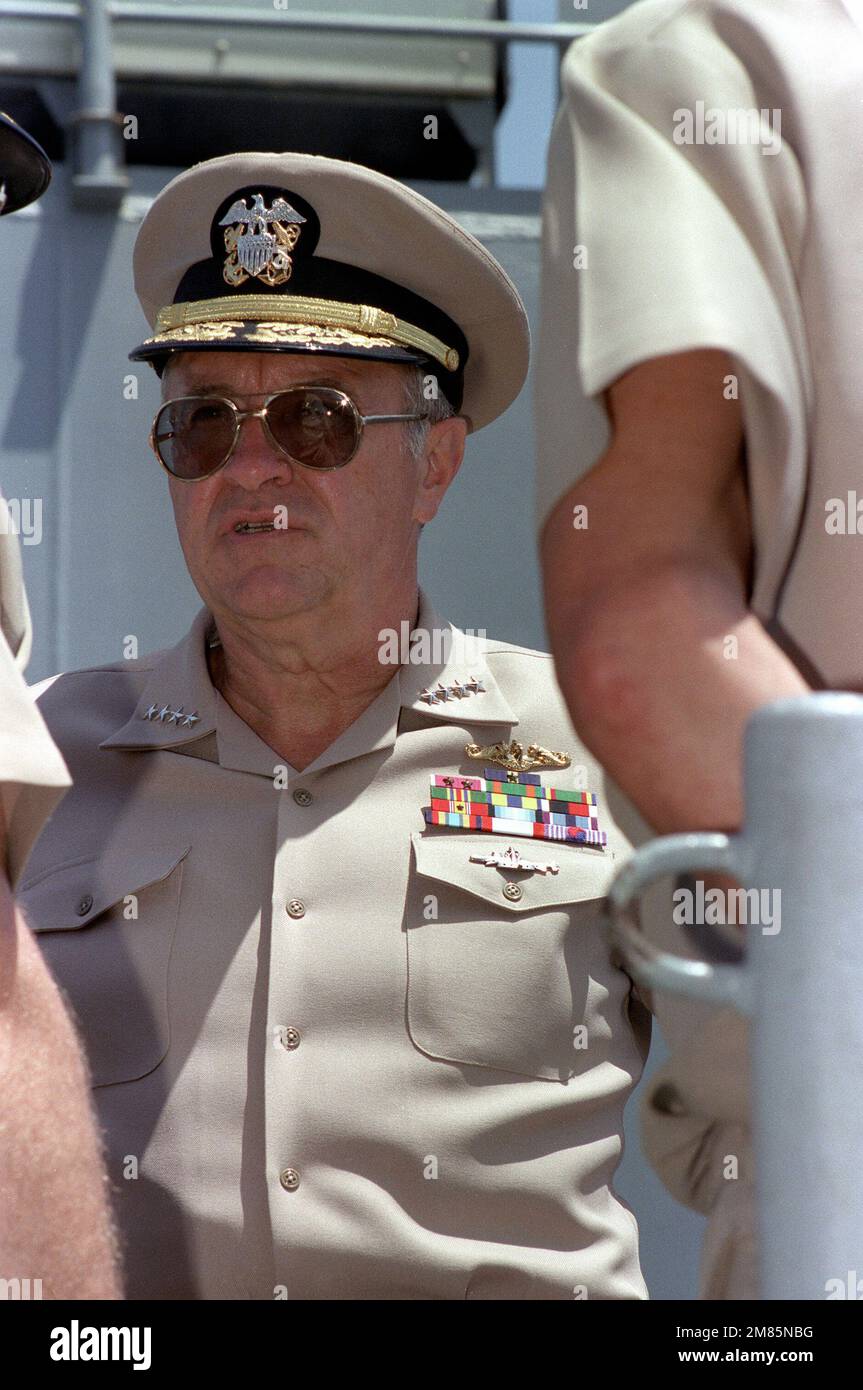 Admiral Carlisle A. H. Trost, prospective chief of naval operations ...