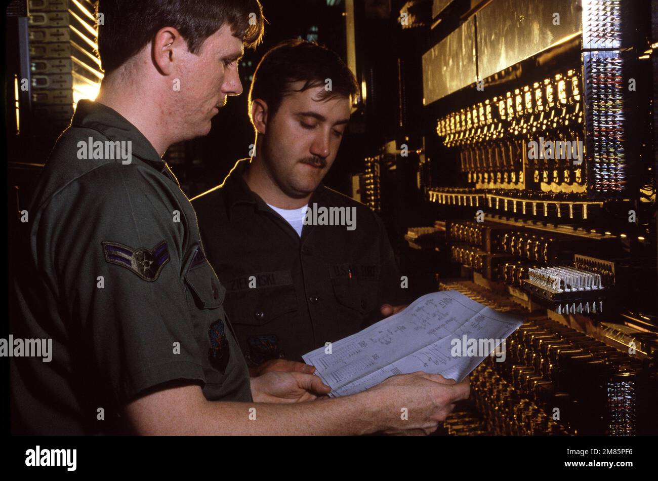 A1C David Tobin and SRA Anthony Zielinski, telephone switching ...