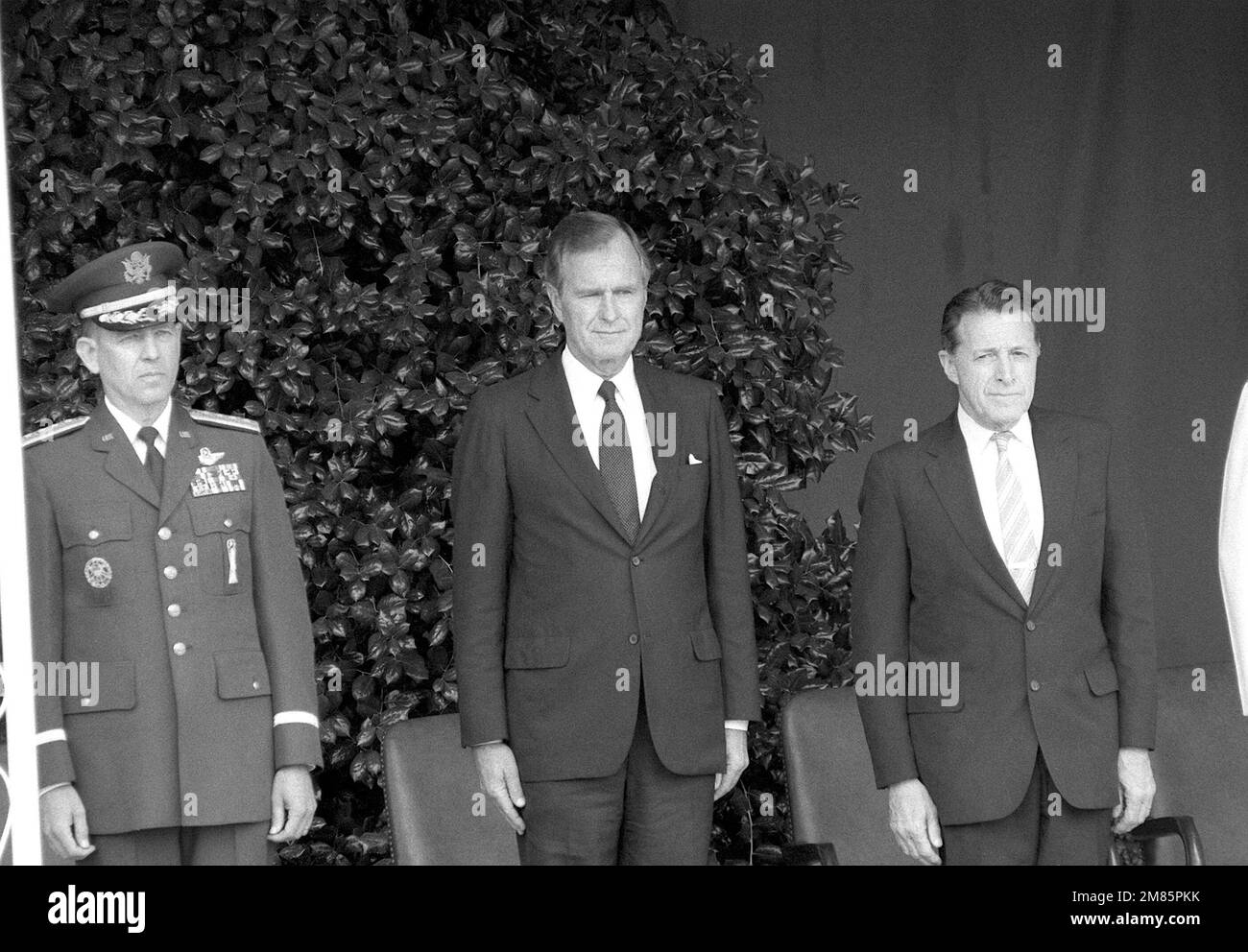 GEN Larry D. Welch, Vice President George H.W. Bush, and Secretary of ...