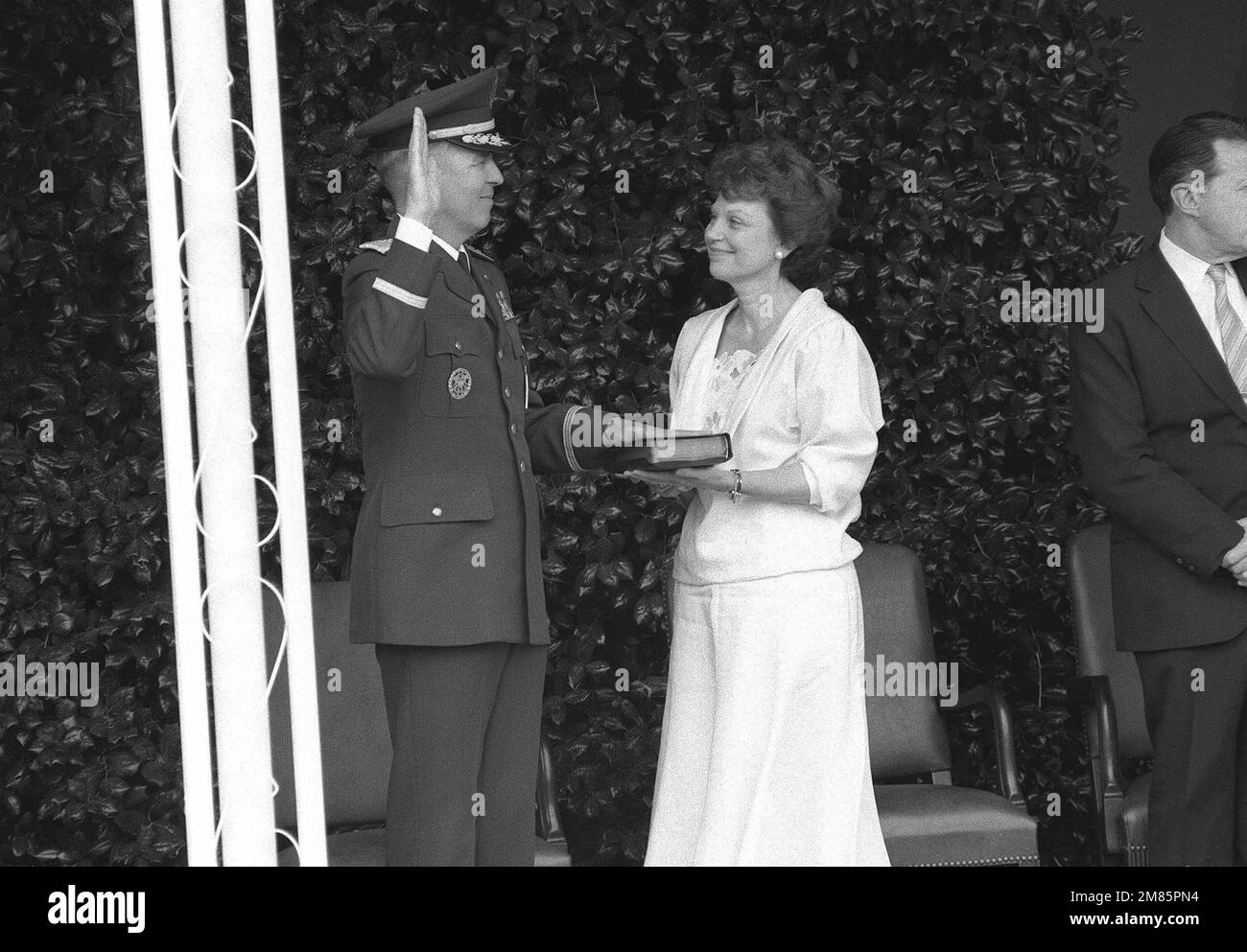 GEN Larry D. Welch is sworn in as CHIEF of STAFF of the Air Force while ...