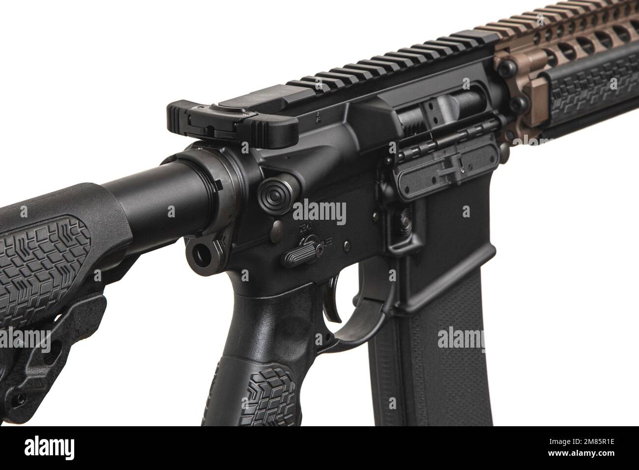 Modern automatic rifle isolated on white background. Weapons for police ...