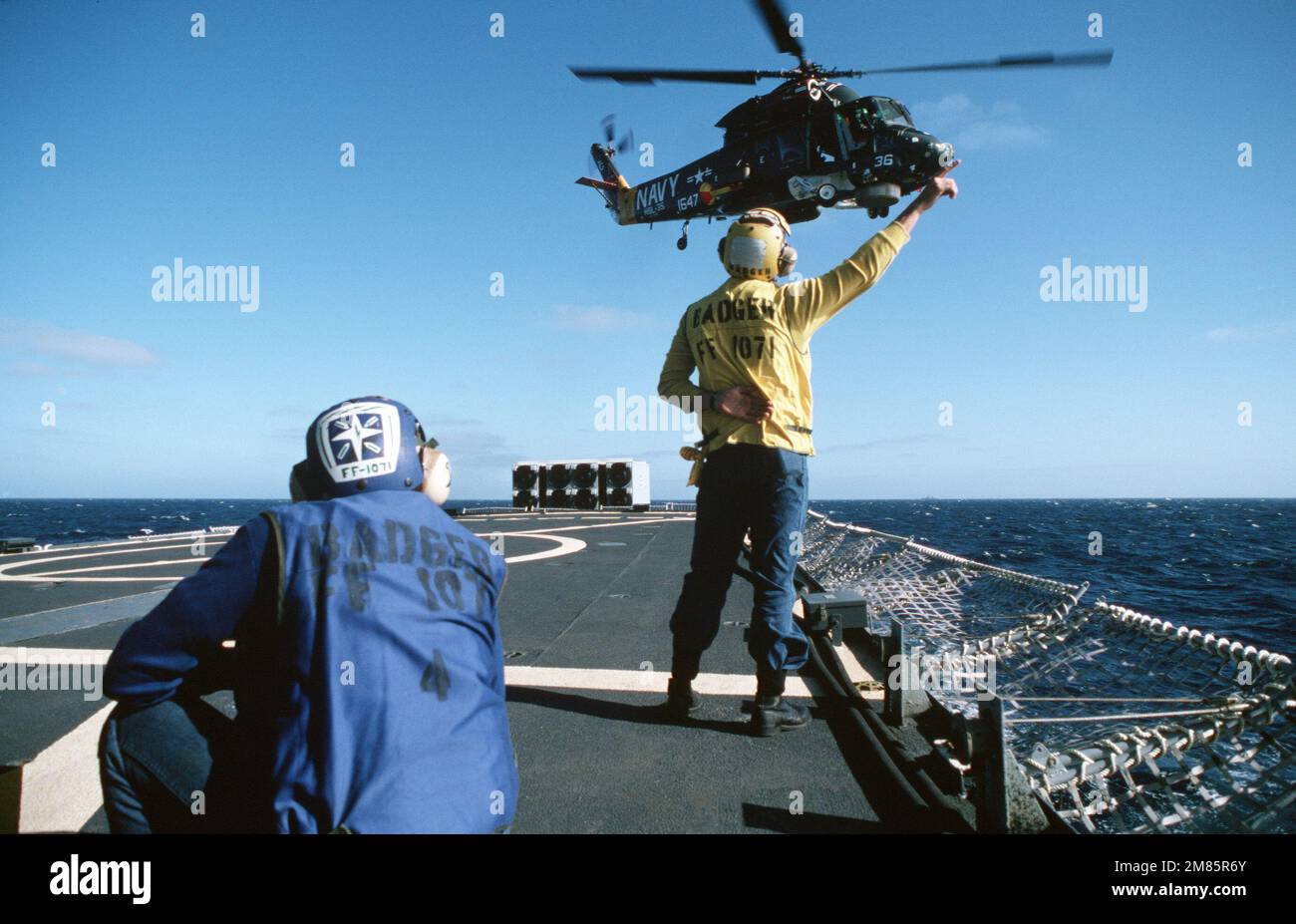 DN-ST-87-03038. Base: USS Badger (FF 1071 Stock Photo - Alamy